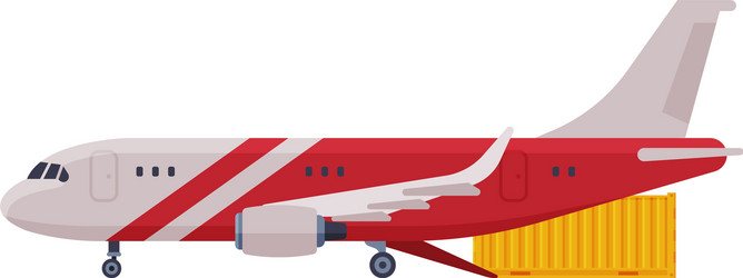 Cargo aircraft as freight delivery logistics Vector Image