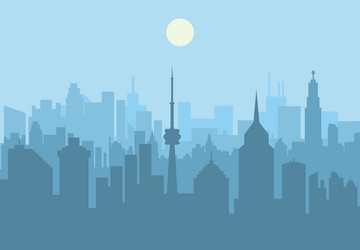 City skyline urban panorama Royalty Free Vector Image