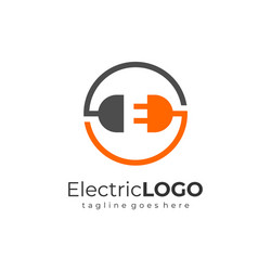 Letter e electricity logo flat design Royalty Free Vector