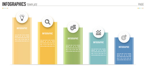 Metallic texture rectangular infographic Vector Image