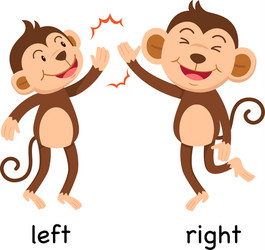 Opposite left and right Royalty Free Vector Image