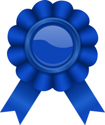 Blue and red award badges Royalty Free Vector Image