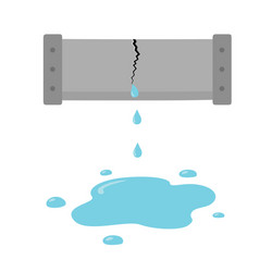 Pipe repair icon flat water pipeline Royalty Free Vector