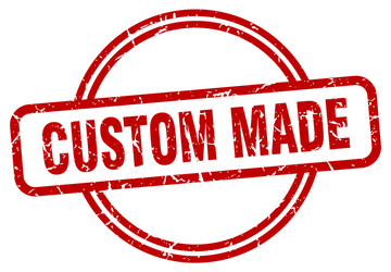Custom made round red grunge stamp Royalty Free Vector Image