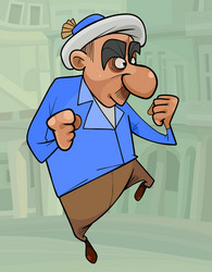 Cartoon angry man yelling pointing finger Vector Image