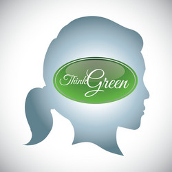Think green design Royalty Free Vector Image - VectorStock