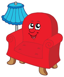 Cartoon happy chair Royalty Free Vector Image - VectorStock