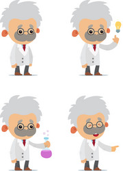 Famous scientists characters set Royalty Free Vector Image