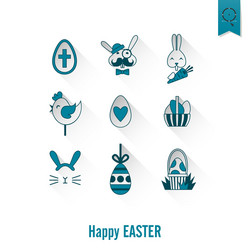 Celebration easter icons Royalty Free Vector Image
