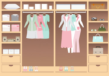Walk in closet Royalty Free Vector Image - VectorStock