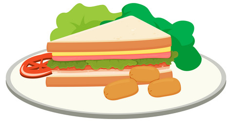 Isolated healthy breakfast cartoon Royalty Free Vector Image
