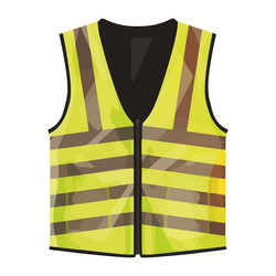 Neon green reflective vest Royalty Free Vector Image