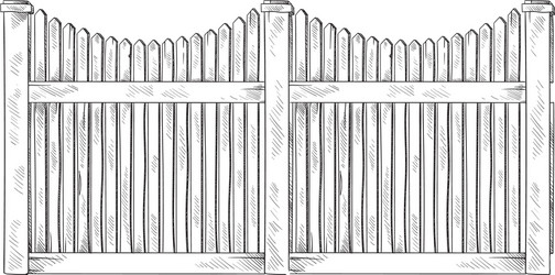 White Picket Fence Drawing