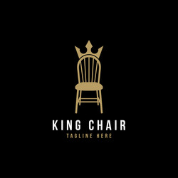 King furniture logo design template Royalty Free Vector