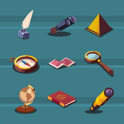 Geography icon group Royalty Free Vector Image