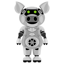 Cartoon robot isolated on a white background Vector Image
