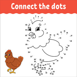 Dot to game draw a line for kids activity Vector Image