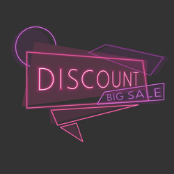 Line discount banner Royalty Free Vector Image
