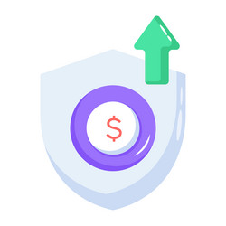Money shield Royalty Free Vector Image - VectorStock