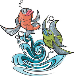 Two Fish Drawing Vector Images (over 1,100)