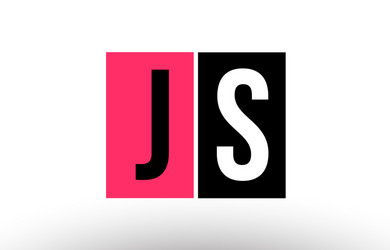 Js j s pink alphabet letter logo combination Vector Image