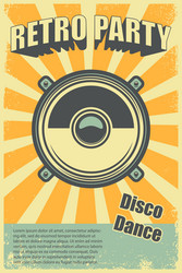 Vintage banner retro party Royalty Free Vector Image