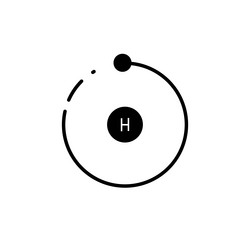 Simple hydrogen logo design Royalty Free Vector Image