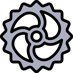 Bike gear icon outline style Royalty Free Vector Image
