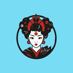 Geisha logo japanese culture symbol and icon Vector Image
