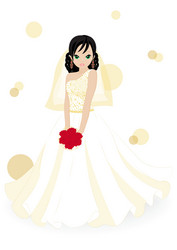 Romantic flying beautiful girl cartoon Royalty Free Vector