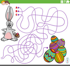 Counting task with easter bunny Royalty Free Vector Image
