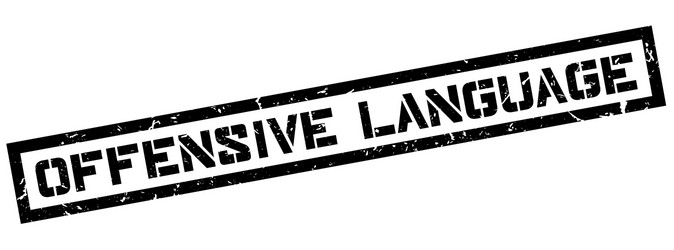 Offensive language rubber stamp Royalty Free Vector Image