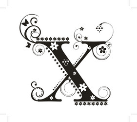 Decorative letters alphabet lettering Royalty Free Vector