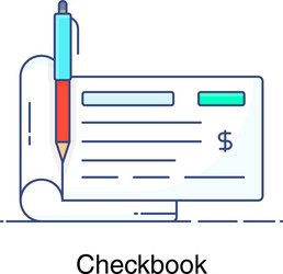 Checkbook Royalty Free Vector Image - VectorStock