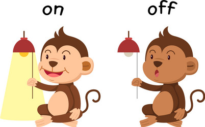 Opposite words to land and to take off Royalty Free Vector