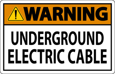 Caution sign underground electric cable Royalty Free Vector
