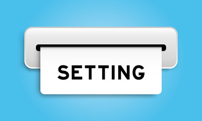 Red color inserted label banner with word setting Vector Image