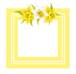 Spring frame of green yellow Royalty Free Vector Image
