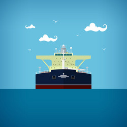 Tanker front view of a Royalty Free Vector Image