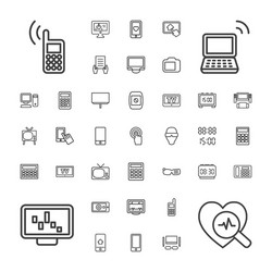 Display icons Royalty Free Vector Image - VectorStock