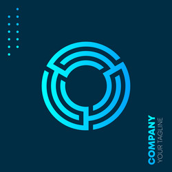 Purple circular round logo design template Vector Image