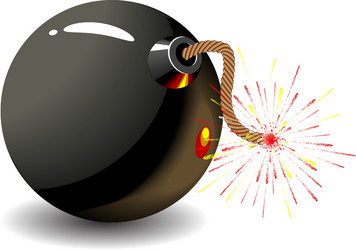 Black bomb Royalty Free Vector Image - VectorStock