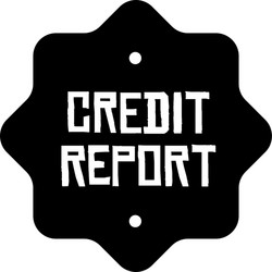 Credit stamp on white Royalty Free Vector Image