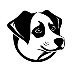 Dog head rounded simple logo symbol Royalty Free Vector
