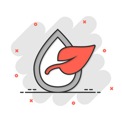 Natural drop water icon in comic style liquid Vector Image