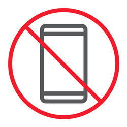 No signal line icon prohibited and ban Royalty Free Vector