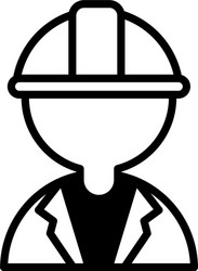 Oil refinery operator line style icon Royalty Free Vector