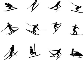 Stick Figure Ski Vector Images (over 660)