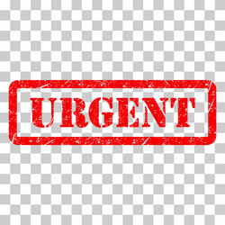 Urgent stamp symbol label sticker sign button Vector Image