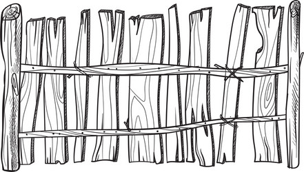 White Picket Fence Drawing